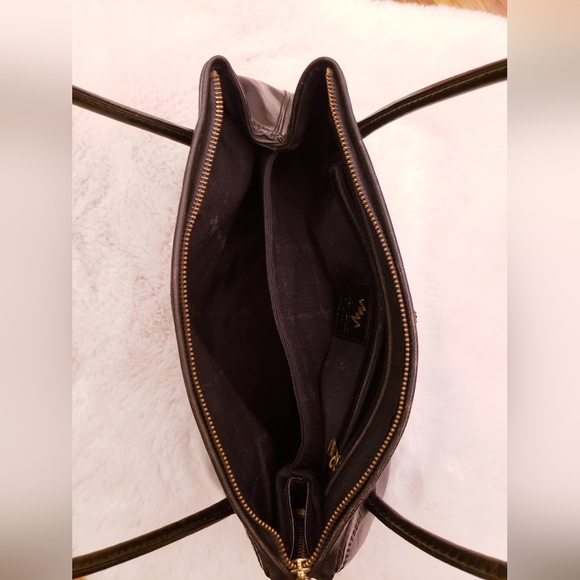 Monsac | Bags | Vintage Monsac Black Leather Shoulder Bag | Poshmark